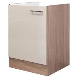 Spülenschrank Flex-Well "Nepal", braun (kaschmir glanz, sonoma eiche), B:50cm H:82,2cm T:60cm, Holzwerkstoff, Schränke, (B x H x T) 50 x 82 x 57 cm