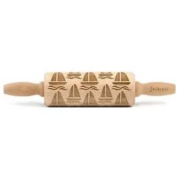 Teigroller Folkroll "3D-Motiv-Teigrolle", braun, L:23cm, Teigroller, Boot