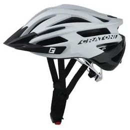 Mountainbikehelm Cratoni "MTB-Fahrradhelm Agravic" Gr. 59, wei&szlig; (wei&szlig;, schwarz glanz), Helme, 59/62 Kopfumfang: 59cm - 62cm