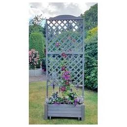 Rankhilfe Promadino "Romantica", grau, B:80cm H:210cm T:38cm, Holzwerkstoff, Rankhilfen, Rankkasten, BxTxH: 80x38x210 cm