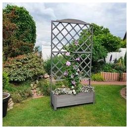 Rankhilfe Promadino "Botanica", grau, B:110cm H:210cm T:32cm, Holzwerkstoff, Rankhilfen, Rankkasten, BxTxH: 110x32x210 cm