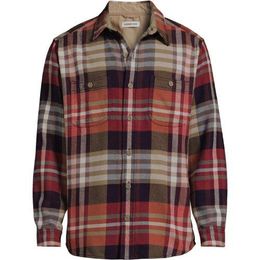 LANDS' END Flanellhemd, Herren,  Lila, Baumwolle, by Lands' End