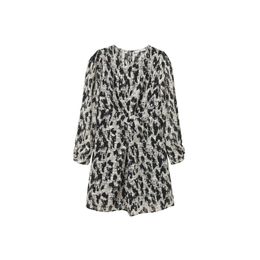 Mango Kleid Damen Größe 36 grau / schwarz / weiß Winterkleid