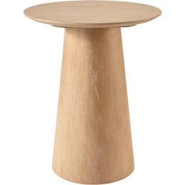 s.Oliver Beistelltisch &raquo;Hemmon&laquo; mit massivem Eschenfu&szlig;, edler Echtholzplatte, Durchmesser 50 cm beige