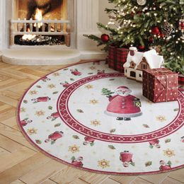 Villeroy & Boch VILLEROY & BOCH Teppich »Toy's Delight Limited Edition Santa Claus« rund 3 mm Höhe Limited Edition, Weihnachten, Wohnzimmer, Baumrock, Waschbar,...
