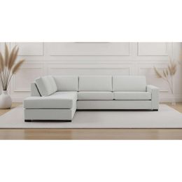 Home Affaire Ecksofa &raquo;Branwell&laquo; Breite 304 cm, Struktur fein, mit Wellenunterfederung beige 100% Polyester