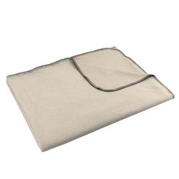 SETEX Wohndecke »Kuscheldecke« mit Ziernaht in Melange-Optik, Kuscheldecke beige Obermaterial: 84% Baumwolle, 16% Polyester B/L: 150 cm x 200 cm