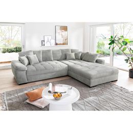Ecksofa &raquo;Richmond, L-Form mit Kaltschaum&laquo; grau 90% Polyester / 10% Nylon