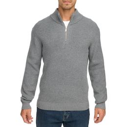INDICODE Troyer »INEmil ½ zip« Lt Grey Mel S S Pullover mit Zipper von INDICODE