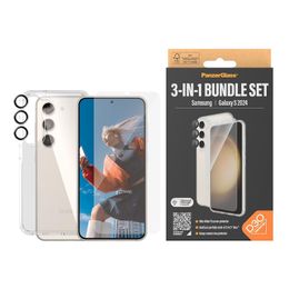 PanzerGlass Displayschutzglas »3-in-1 Bundle Set Screen Protector, Case und Camera Lens Protector« für Samsung Galaxy S24 Displayschutzfolie,...