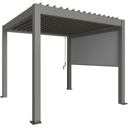 BioHort Rollo &raquo;Sonnenschutzrollo f&uuml;r 3m-Seite von Pergola&laquo; Lichtschutz Sonnen- und Blendschutz mit ZIP-Funktion, stufenlos verstellbar...