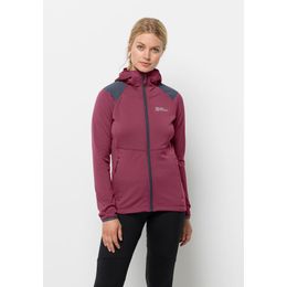 Jack Wolfskin Kapuzenfleecejacke &raquo;KOLBENBERG HOODED FZ W&laquo; mit Kapuze sangria-red XL (46) XL (46) Fleecejacke mit Kapuze