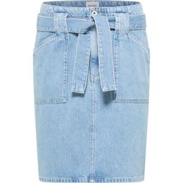 Mustang Jeansrock »Damen Style Blossom Denim« hellblau 32 32 Gerader Schnitt