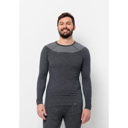 Jack Wolfskin Langarmshirt &raquo;SEAMLESS WOOL L/S M&laquo; phantom S (48) S (48) leichtes, warmes Baselayer-Longsleeve