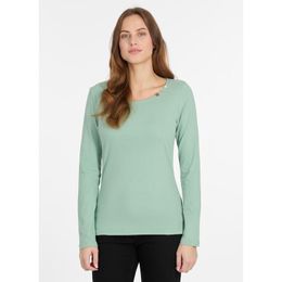 Ragwear Langarmshirt &raquo;FLLORAH LONG GOTS&laquo; mit s&uuml;&szlig;en Zierkn&ouml;pfen am Ausschnitt MINT XXL XXL Vegan, von PETA verifiziertes Shirt von Ragwear