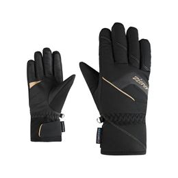 Ziener Multisporthandschuhe »KARION-Z AS glove lady« black.gold art 7.5 7.5 atmungsaktive, wasser- und winddichte AQUASHIELD Membran
