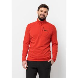 Jack Wolfskin Stehkragenpullover &raquo;KOLBENBERG HZ M&laquo; strong-red S (48) S (48) Fleecepullover