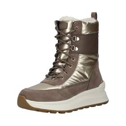 Geox Schnürstiefelette »Stiefelette Leder/Textil« Taupe 41 41 Verschluss: Schnürung