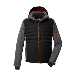 Killtec Skijacke »KSW 72 MN SKI JCKT« Moderne Hybridoptik, winddicht, wasserabweisend, atmungsaktiv schwarz L L Hybridjacke mit regulierbarer,...