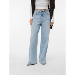 Véro Moda VERO MODA Weite Jeans »VMWIEN MR WIDE BELT JEANS SI338 NOOS« Light Blue Denim 30 - Länge 32 Länge 32 30 Wide Fit Jeans von Vero Moda