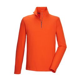 Killtec Langarmshirt »KSW 71 MN FLX SHRT« Funktionsshirt mit Stehkragen, warm, bequem, Zipper mit Kinnschutz dunkelorange XL XL Herren...