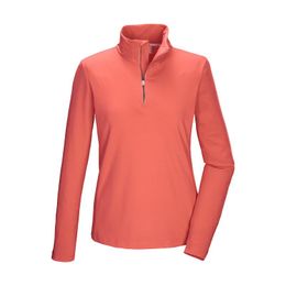 Killtec Langarmshirt »KSW 70 WMN FLX SHRT« Elastisches Funktionsshirt mit Stehkragen, Kinnschutz-Reißverschluss coral 38 38 Damen Funktionsshirt
