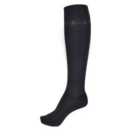 Pikeur Kniestr&uuml;mpfe mit Rhinestuds grau 44-46