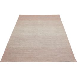 Teppich ANDIAMO "Opland", rosa (altrosa), B:70cm H:8mm L:140cm, Baumwolle, Teppiche, meliert, mit Farbverlauf, reine Baumwolle