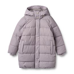 Steppjacke Wheat "Puffer Coat Yrsa", Jungen, Gr. 152, schwarz lavender, Web, Obermaterial: 100% Polyester, unifarben, A-Linie, Bündchen, Jacken, wasserdicht, atmungsaktiv