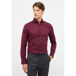 Langarmhemd Eterna "SLIM FIT", Herren, Gr. 43, Normalgrößen, burgunder, 100% Baumwolle, schmal, Manschette, Hemden, NON IRON (bügelfrei)
