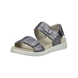 Pantolette Legero "Legero Sandalen Leder", Damen, Gr. 37, blau (hellblau), Leder, Schuhe Pantolette