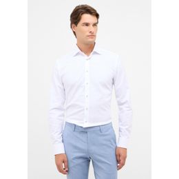 Langarmhemd Eterna "SLIM FIT", Herren, Gr. 41, Normalgrößen, weiß, 100% Baumwolle, schmal, Manschette, Hemden, NON IRON (bügelfrei)