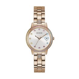 Guess Analog Watch 'THREE OF HEARTS' female Gold size One Size