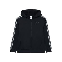 Nike Sportswear Sweatjacke 'CLUB+' Jungen Gr&ouml;&szlig;e 158/170 schwarz / wei&szlig;