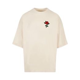Mister Tee Shirt 'Rose' Herren Gr&ouml;&szlig;e S tanne / knallrot / wollwei&szlig;