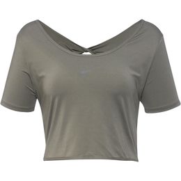 Nike One Classic Funktionsshirt Damen - oliv - Gr. XL - Polyester/Elastan