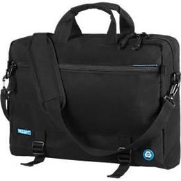Laptoptasche Stop Ocean Plastic BARBADOS RPET, 3-in-1, für 1 Notebook bis 15,6´´, Hauptfach & Reißverschlussfach, abnehmbarer Schultertrageriemen, Recycling-PET, schwarz