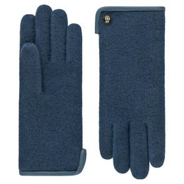 Roeckl Full Finger Gloves 'FELTED WOOL' female Blue size 8