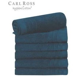 Gästehandtücher Carl Ross "HygieniCotton", blau (petrol), B:30cm L:50cm, Frottee, Obermaterial: 100% Baumwolle, Handtücher, mit 2 Aufhängekordeln