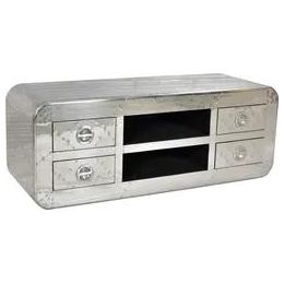 SIT-MÖBEL Lowboard SIT "AIRMAN", silber (silberfarben), B:145cm H:50cm T:45cm, Aluminium, Holzwerkstoff, Sideboards, in moderner Flugzeugoptik