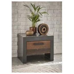 Nachtkommode Home Affaire "BROOKLYN", grau (matera), B:54cm H:44cm T:43cm, FSC-zertifizierter Holzwerkstoff, Sideboards, in dekorativer Rahmenoptik