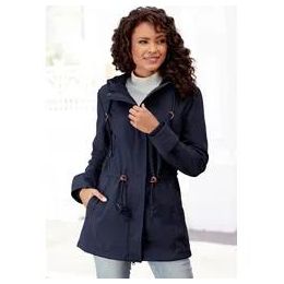 Softshelljacke Vivance ACTIVE, Damen, Gr. 46, marine, Softshell, Obermaterial: 100% Polyester, unifarben, figurbetont kniefrei, Bündchen mit Gummizug, Jacken, mit Kordelzug an der Taille