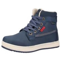 Schnürstiefelette Kickers "Kickers Stiefelette Lederimitat", Kinder, Gr. 33, blau, Lederimitat, Casual, Schuhe