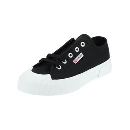 Sneaker Superga "Superga Sneaker Textil", Damen, Gr. 44, schwarz (schwarz, wei&szlig;), Textil, Schuhe Sneaker