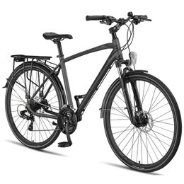 Licorne Bike Premium Touring Trekking Bike in 28 Zoll - Fahrrad f&uuml;r Jungen, M&auml;dchen, Damen und Herren - 21 Gang-Schaltung - Mountainbike - Crossbike Farbe:Anthrazit;Stil:Herren