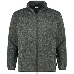 Große Größen Pfundskerl Strickfleecejacke Farbe anthrazit Größe: 5XL