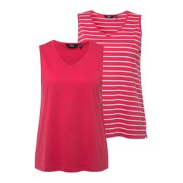 Ulla Popken Top Damen Gr&ouml;&szlig;e XL/XXL pink / wei&szlig;