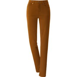WITT Damen 5-Pocket-Jeans mit bestickten Ges&auml;&szlig;taschen, cognac, Gr&ouml;&szlig;e 225