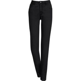 WITT Damen 5-Pocket-Jeans mit bestickten Ges&auml;&szlig;taschen, schwarz, Gr&ouml;&szlig;e 225
