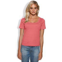 Heine Witt Damen Shirt aus Rippenware, koralle, Gr&ouml;&szlig;e 44